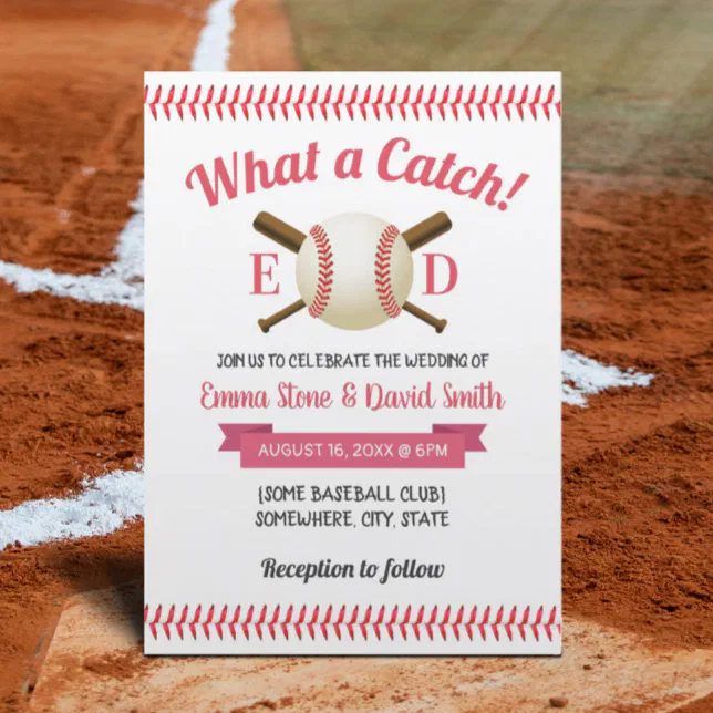 Baseball Sports Theme Wedding Invitation | Zazzle