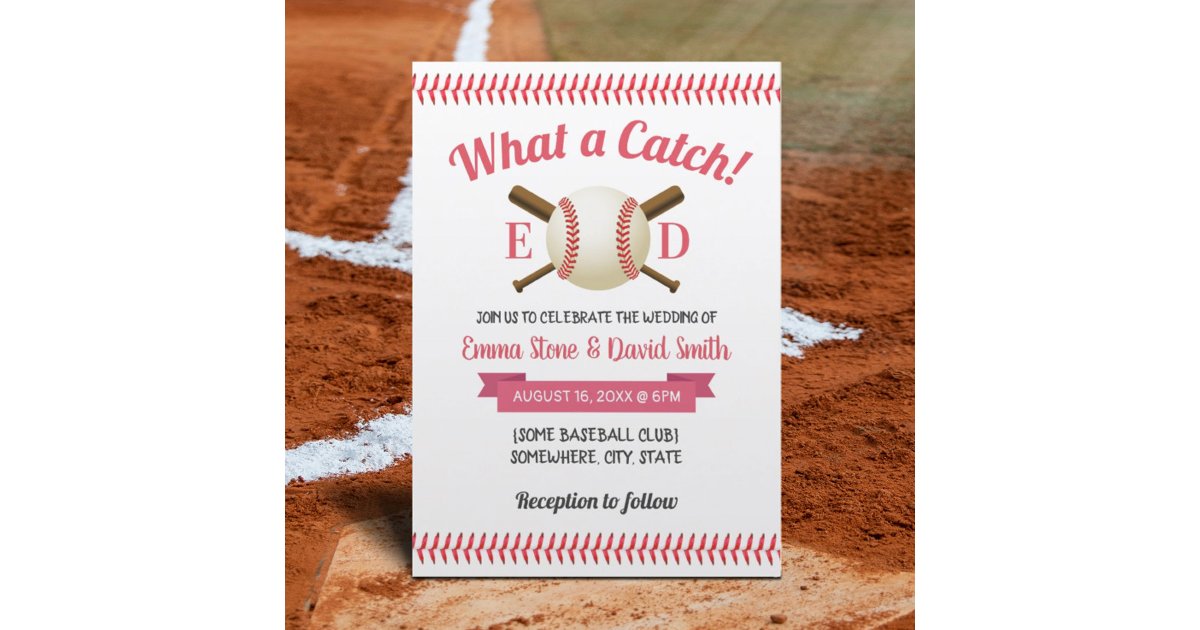 Baseball Sports Theme Wedding Invitation | Zazzle
