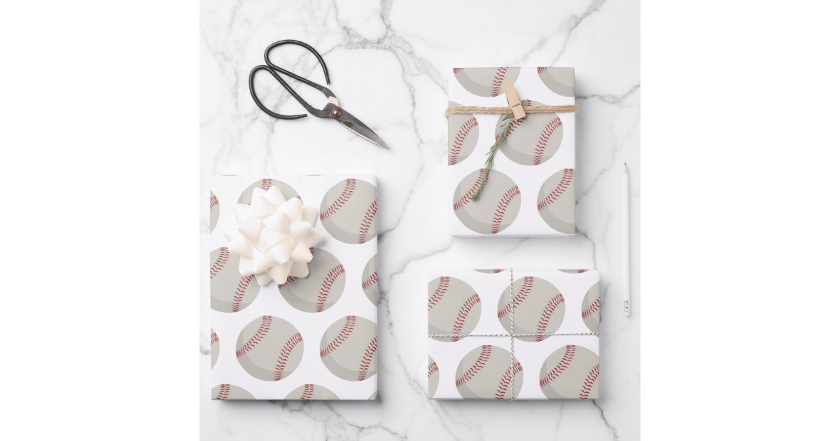 Baseball Sports Wrapping Paper Sheets | Zazzle