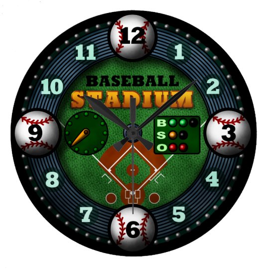 Baseball Stadium Large Clock | Zazzle.com