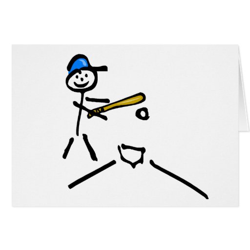 Baseball Stick Figure Card | Zazzle