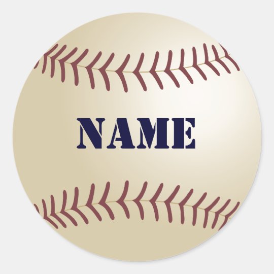 Baseball Stickers - Add Your Name | Zazzle.com