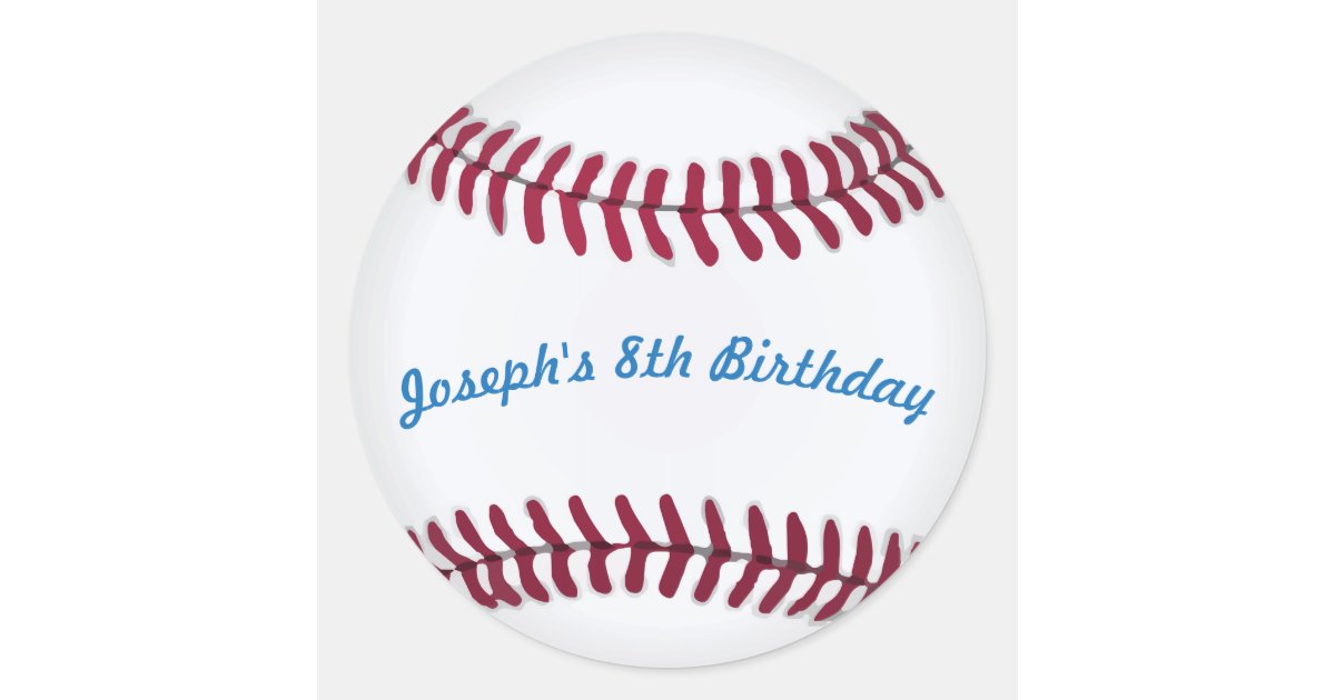 Baseball Stickers with Custom Words | Zazzle