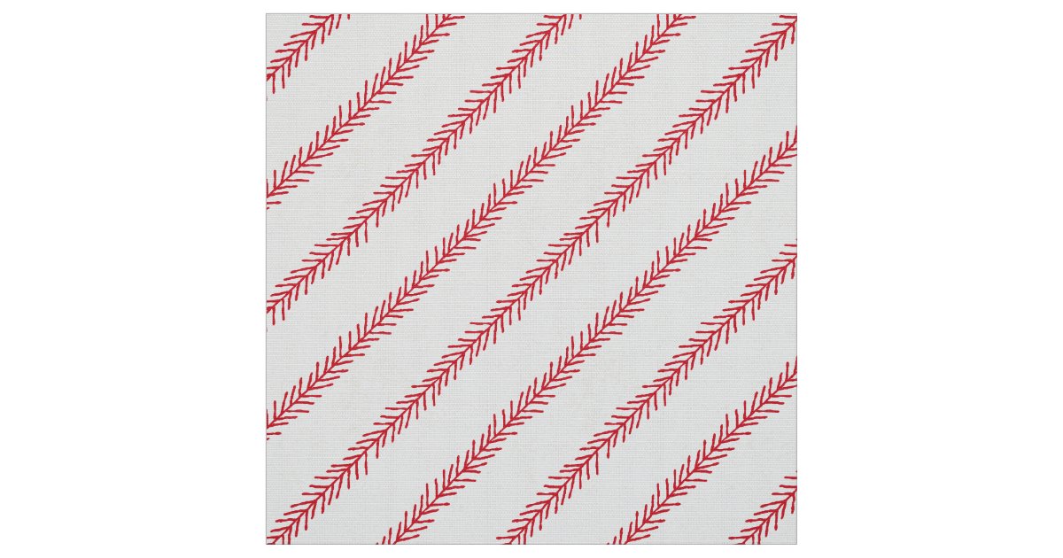 Baseball Stitch Polyester Poplin Fabric | Zazzle