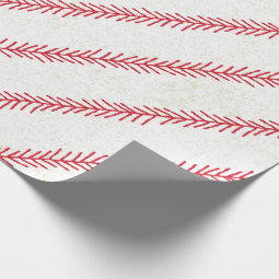 Baseball Stitch Wrapping Paper | Zazzle