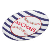 Baseball Stripes - Personalized Melamine Plate | Zazzle