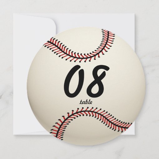 Baseball Table Number | Zazzle
