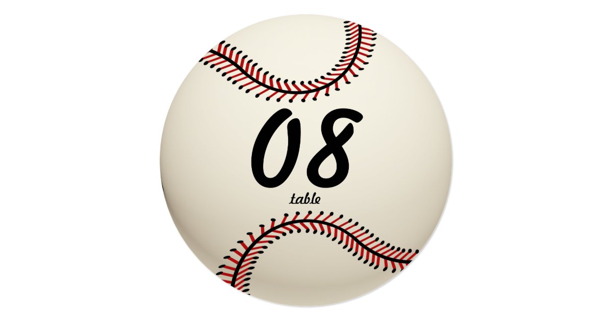 Baseball Table Number | Zazzle.com