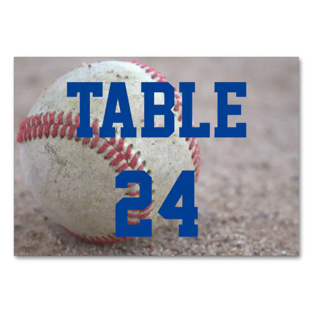 Baseball Table Number | Zazzle
