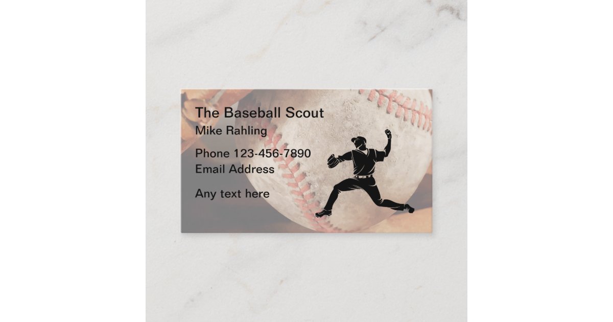 Baseball Talent Scout Business Card | Zazzle