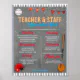 Baseball Teacher Staff Appreciation template Poster | Zazzle