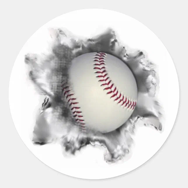 Baseball Team Classic Round Sticker | Zazzle