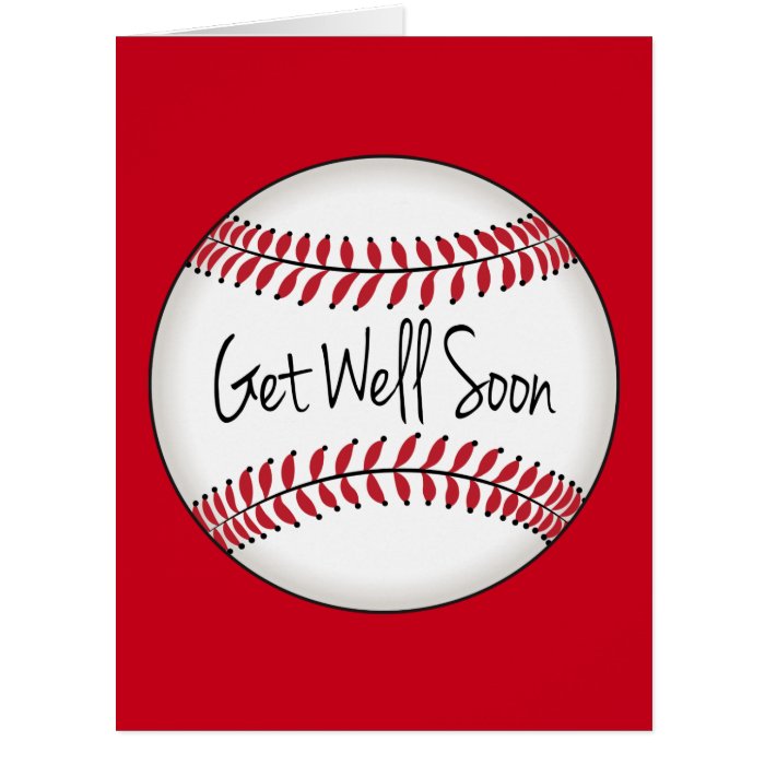 Baseball Team Get Well Soon Card | Zazzle