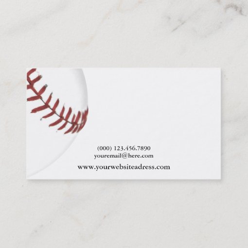 Baseball Texture Illustration Business Card | Zazzle