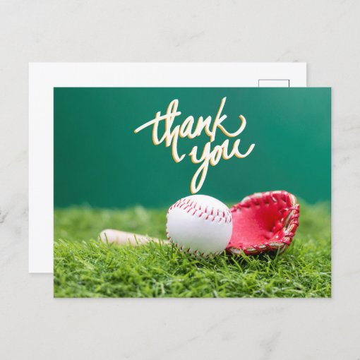 Baseball Thank you card | Zazzle