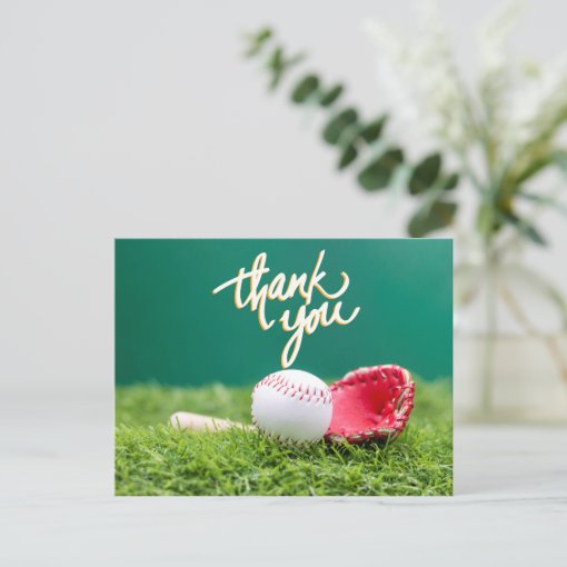 Baseball Thank you card | Zazzle