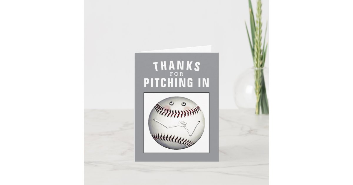 Baseball Thank You Card | Zazzle
