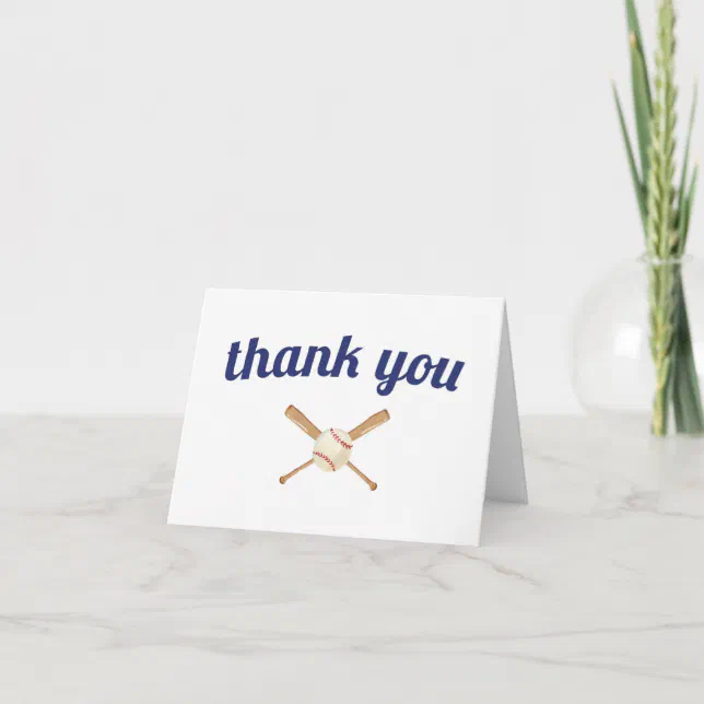 Baseball Thank You Card | Zazzle