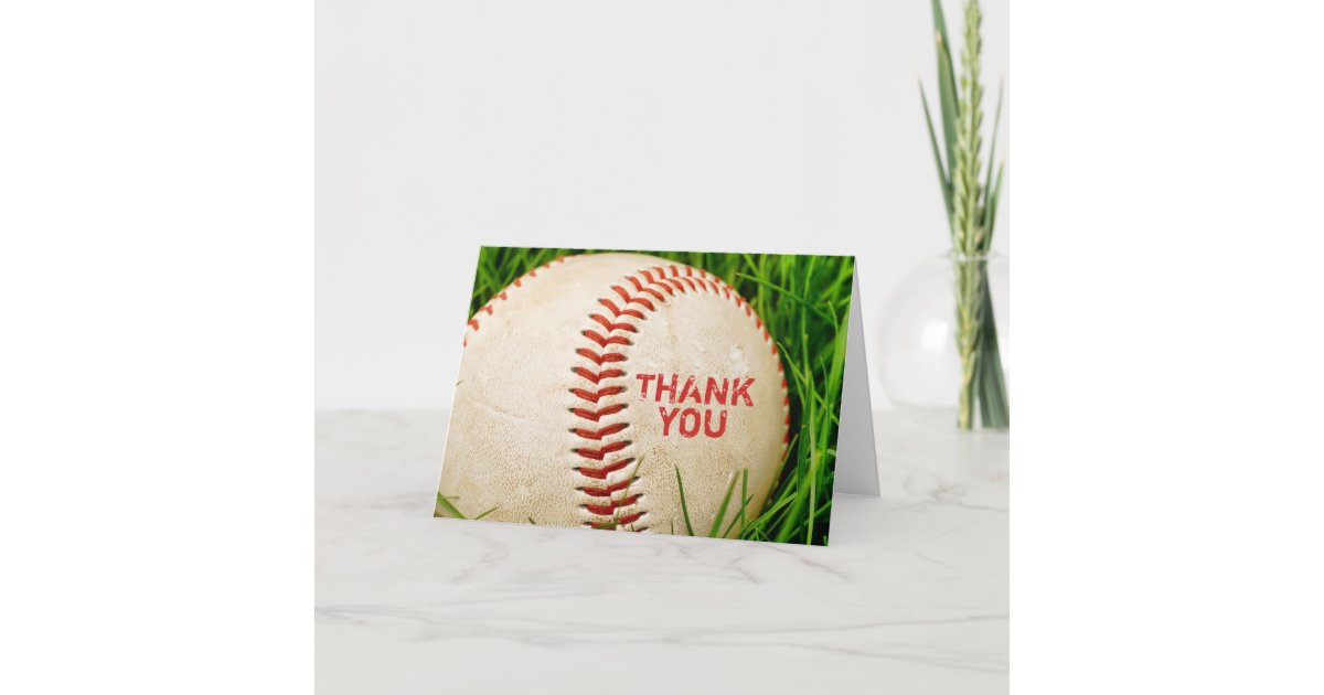 Baseball Thank You Card | Zazzle