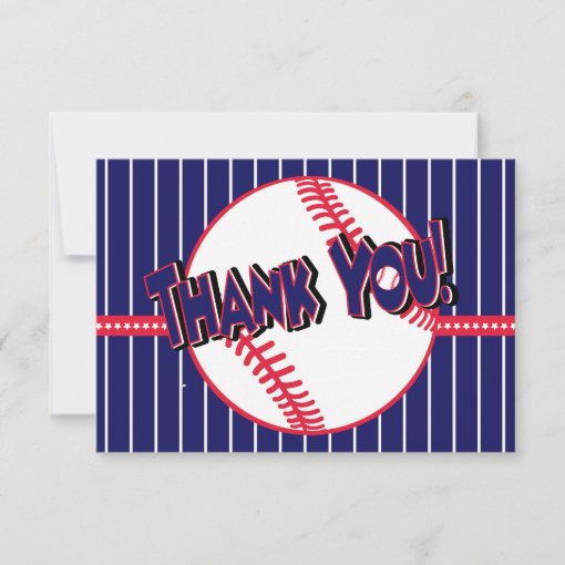 Baseball Thank You Card | Zazzle
