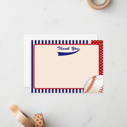 Baseball Thank You Notes | Zazzle