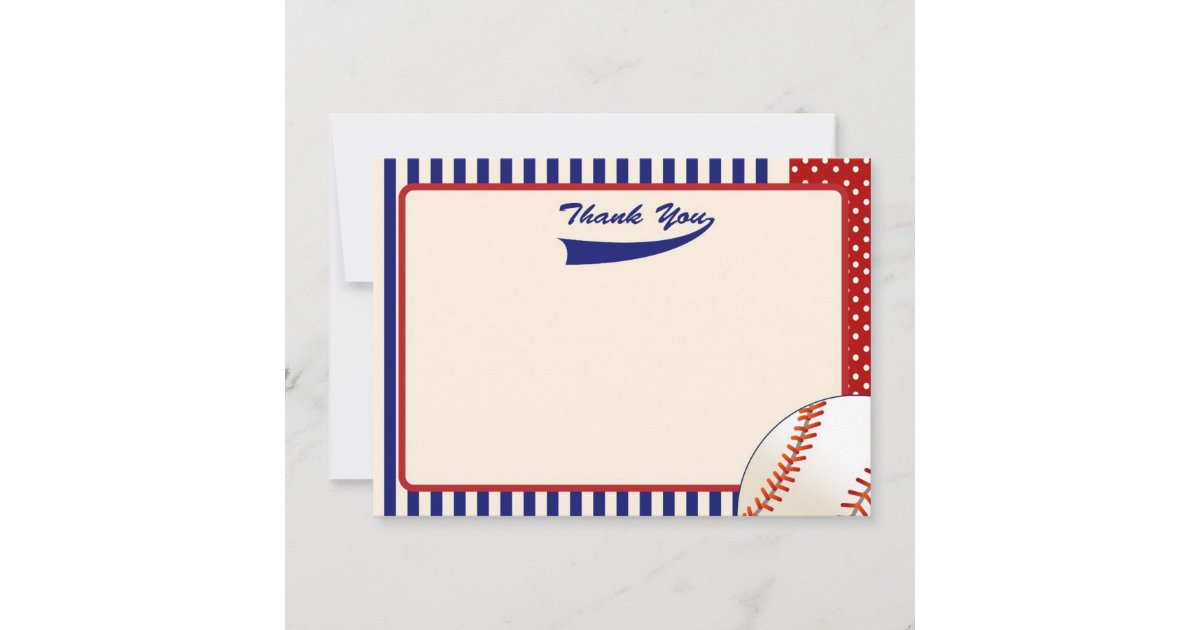 Baseball Thank You Notes | Zazzle