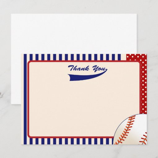 Baseball Thank You Notes | Zazzle