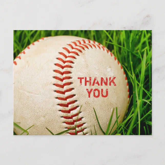 Baseball Thank You Postcard | Zazzle