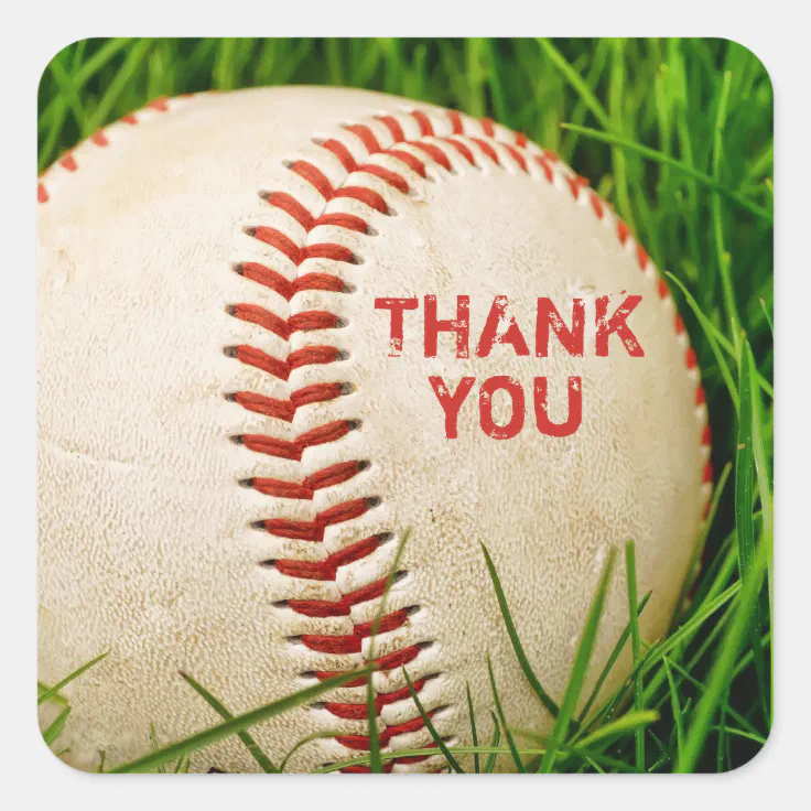 Baseball Thank You Stickers | Zazzle