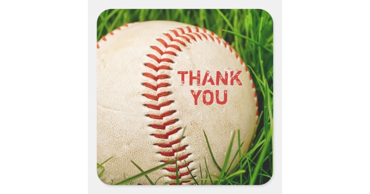 Baseball Thank You Stickers | Zazzle