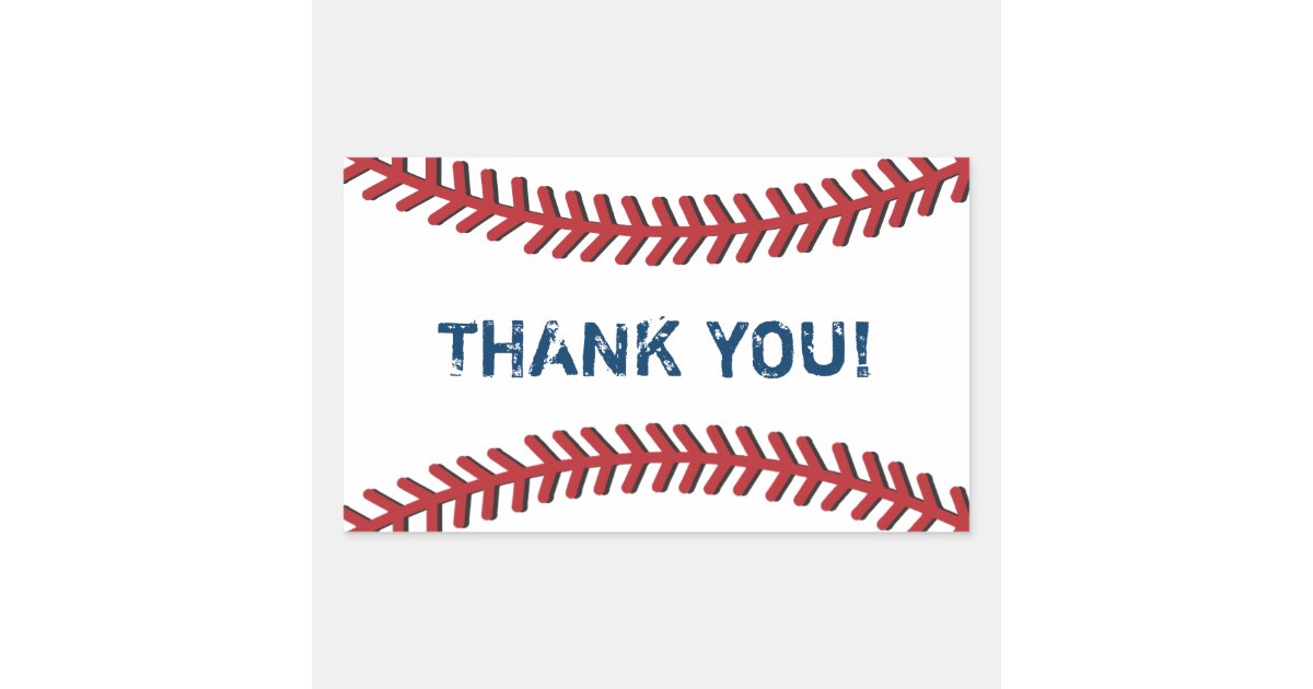 Baseball Thank You Stickers | Zazzle