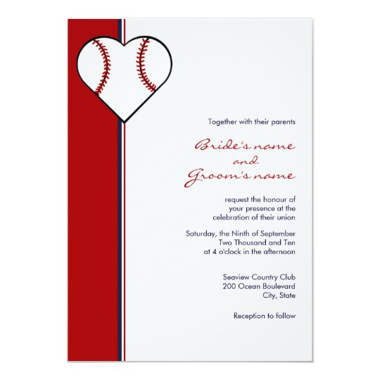Baseball Theme Wedding Invitations | Zazzle.com