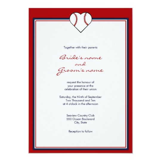 Baseball Theme Wedding Invitations | Zazzle.com