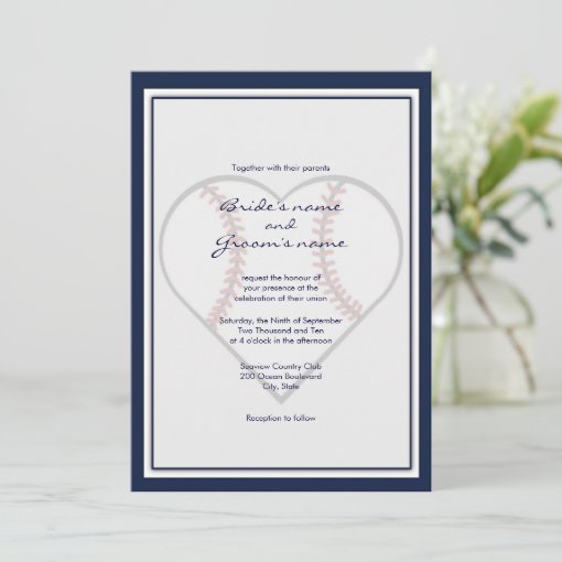 Baseball Theme Wedding Invitations | Zazzle