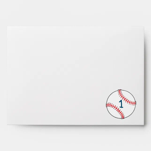 Baseball themed First Birthday Envelopes | Zazzle