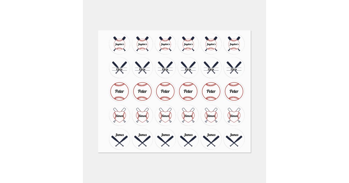 Baseball Themed. Labels | Zazzle