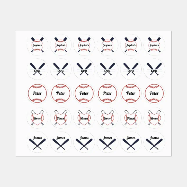 Baseball Themed. Labels | Zazzle