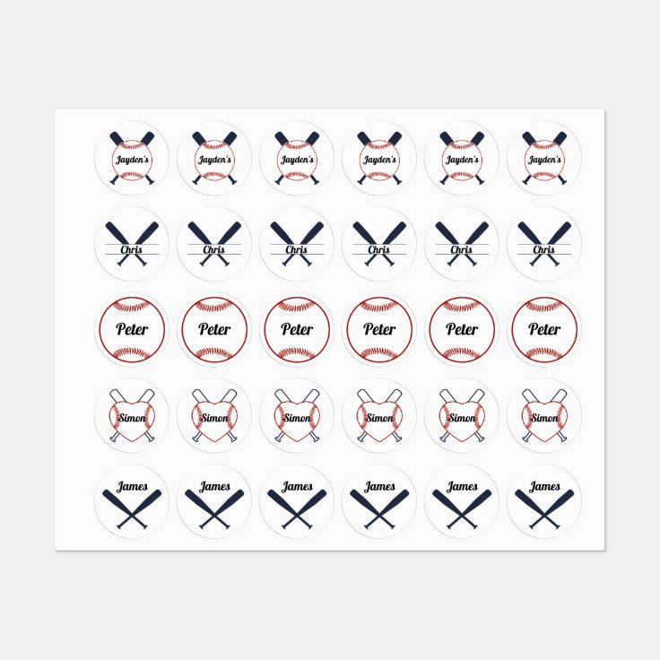 Baseball Themed. Labels | Zazzle