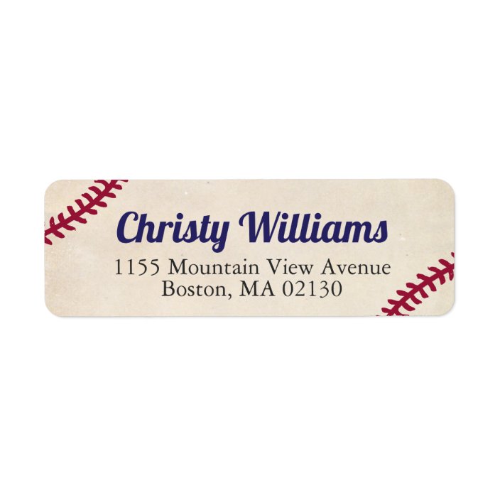 Baseball Themed Return Address Label Stickers | Zazzle.com