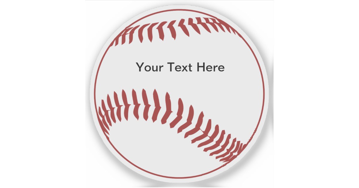 Baseball Themed Shape Sticker | Zazzle