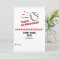 Baseball This is my first game Save The Date | Zazzle