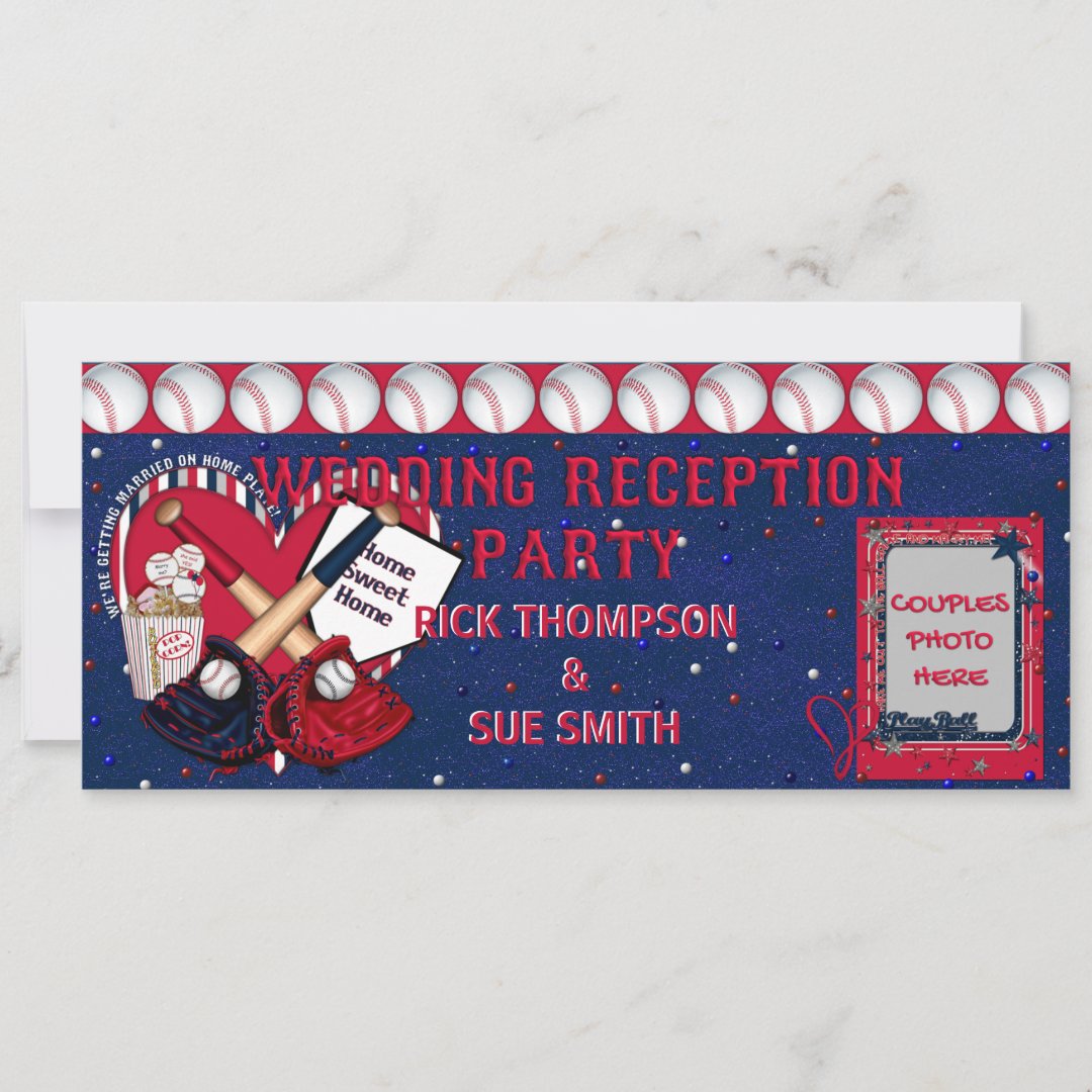 Baseball Ticket Reception Invitation-TEMPLATE Invitation | Zazzle