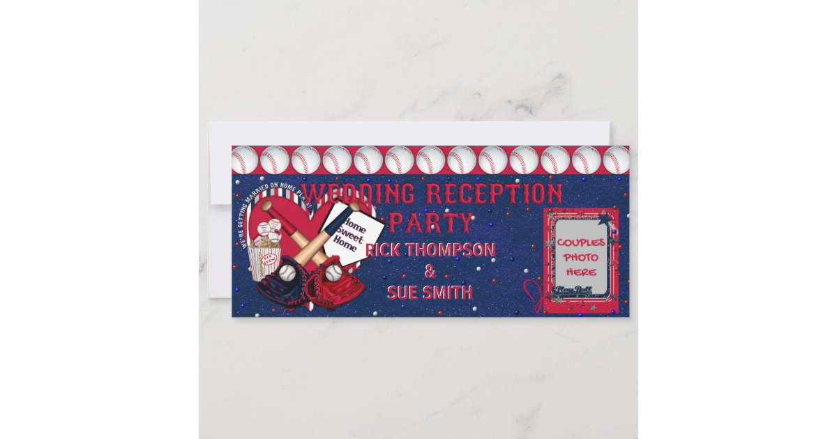 Baseball Ticket Reception Invitation-TEMPLATE Invitation | Zazzle