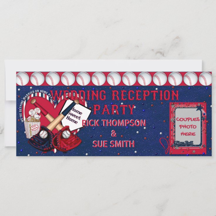 Baseball Ticket Reception Invitation-TEMPLATE Invitation | Zazzle