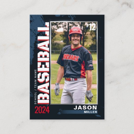 Baseball Trading Card, Flag Baseball Player Card | Zazzle
