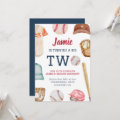 Baseball Turning Two Boy 2nd Birthday Invitation | Zazzle