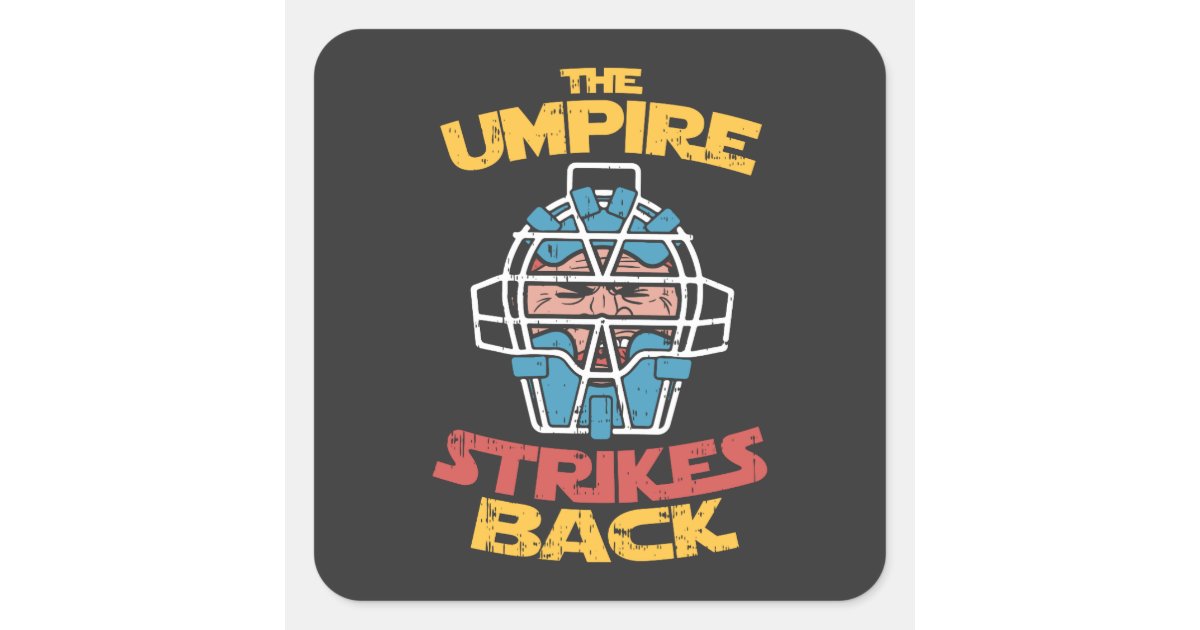 Baseball Umpire Square Sticker | Zazzle