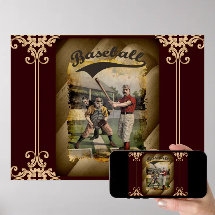 Baseball:Vintage Poster | Zazzle