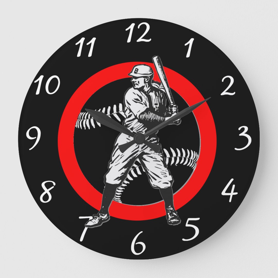 Baseball:Vintage Wall Clock | Zazzle