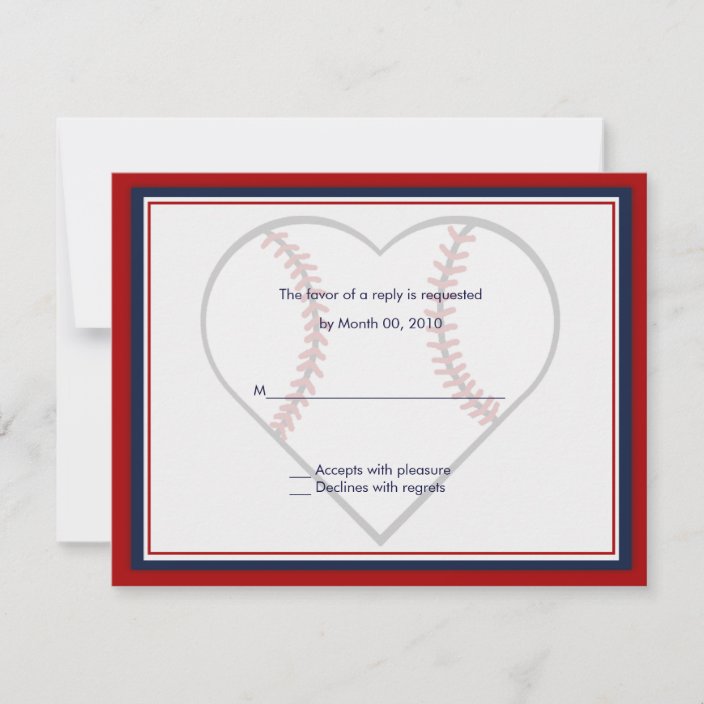 Baseball Wedding Invitation reply cards | Zazzle.com